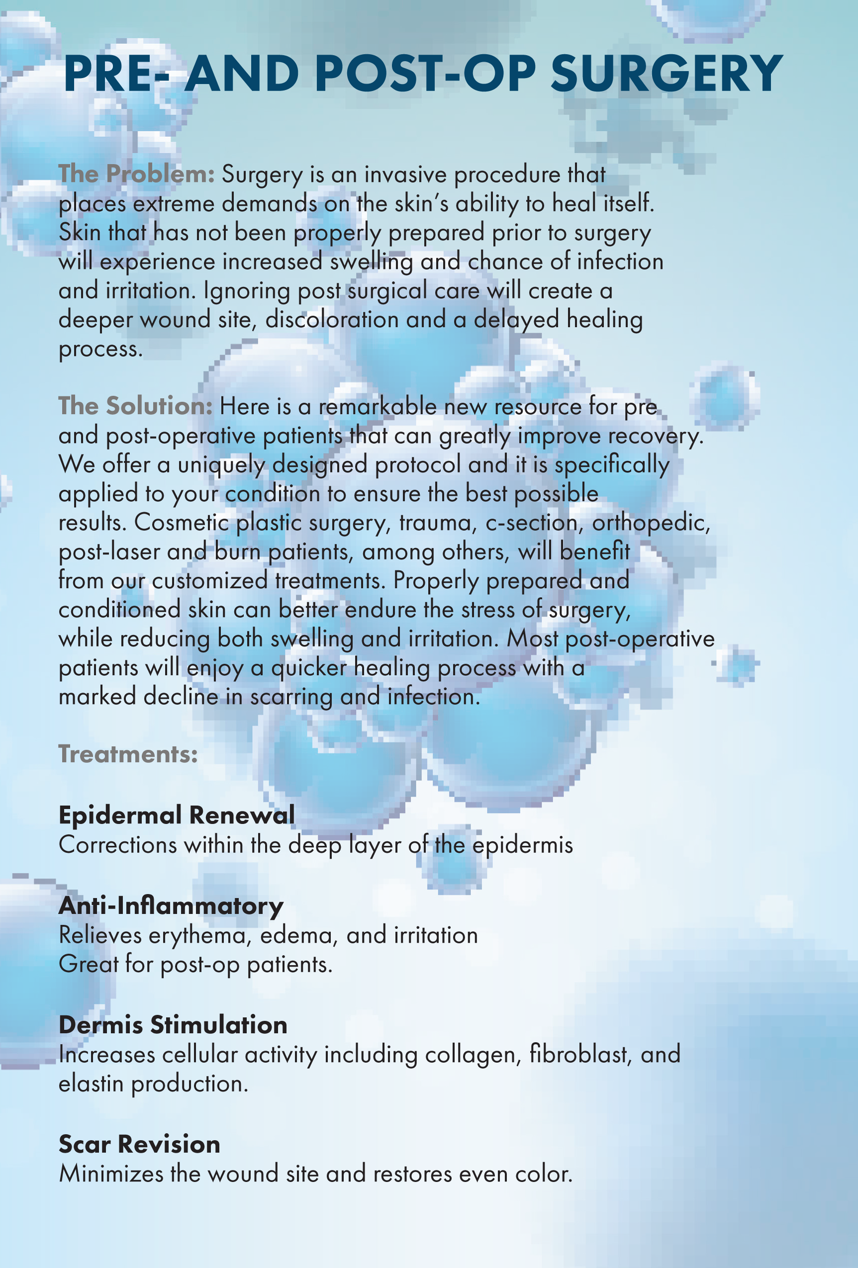 Pre- and Post-Op Surgery – Integumentary Integrative Medicine Pharmacy